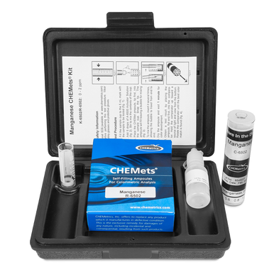 Chemetrics K-6502 CHEMets® Manganese Test Kit, 0-2ppm - W2260-1 ...
