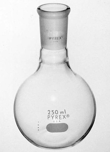 Corning 4320B-50 PYREX® 50mL Short Neck Boiling Flask with Round Bottom ...