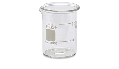 Corning 1000-10 PYREX® 10mL Graduated Griffin Low Form Beaker - B3000 ...