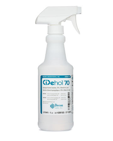 Decon Labs 8416 CiDehol 70 Alcohol Spray Surface Cleaner, 12 x 16oz ...
