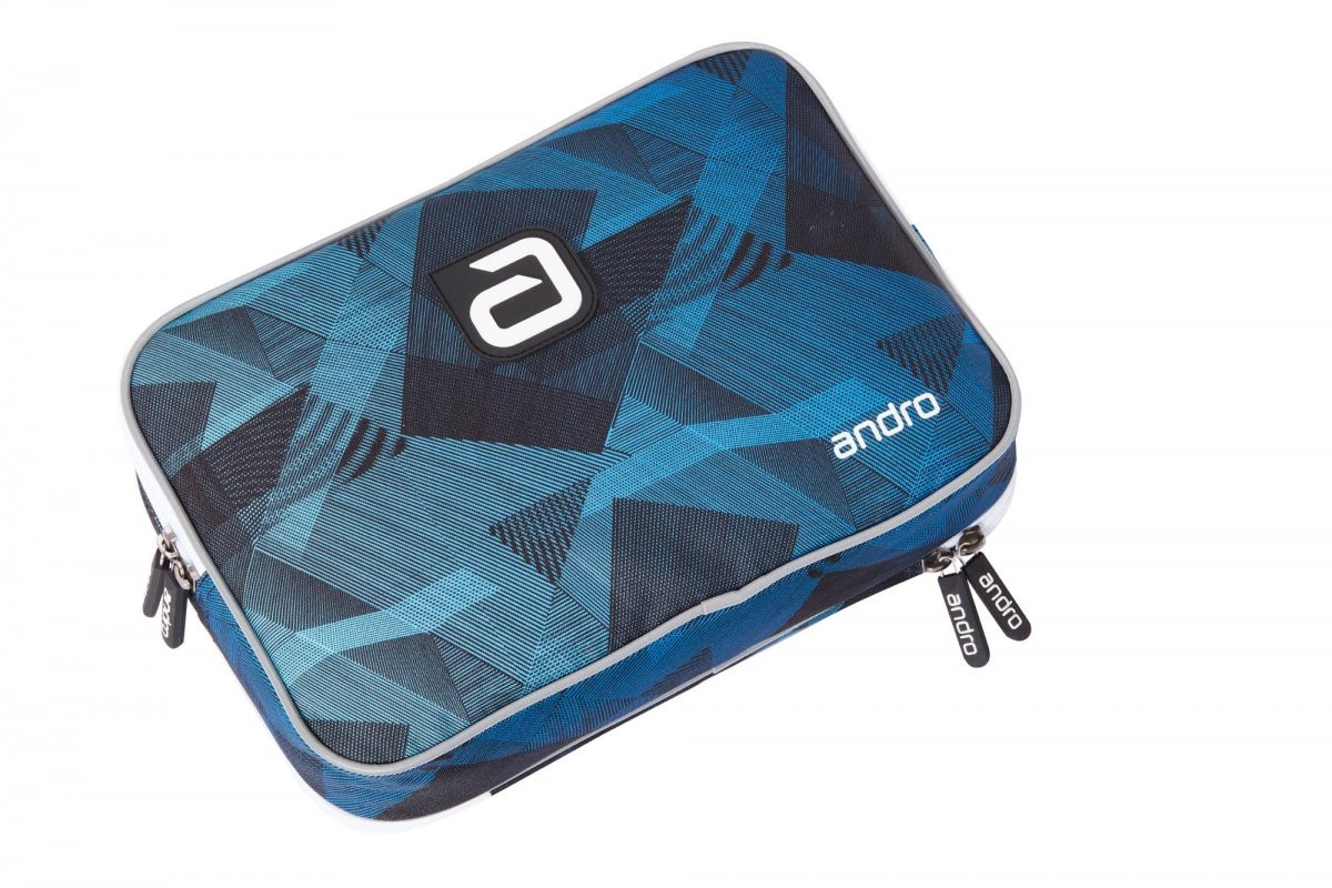Andro Double Fraser Racket Case Blue/Black - Ping-Pong Depot