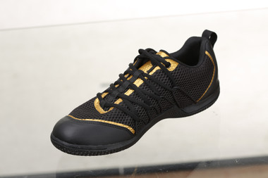 Xiom 18 Footwork Black-Gold Shoes - Ping-Pong Depot
