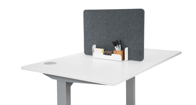 Desktop Acoustic Privacy Panel Holder by UPLIFT Desk | Human Solution