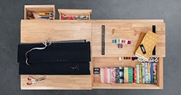 The Sit-Stand Crafting Table with Storage by UPLIFT Desk Lets You Craft ...