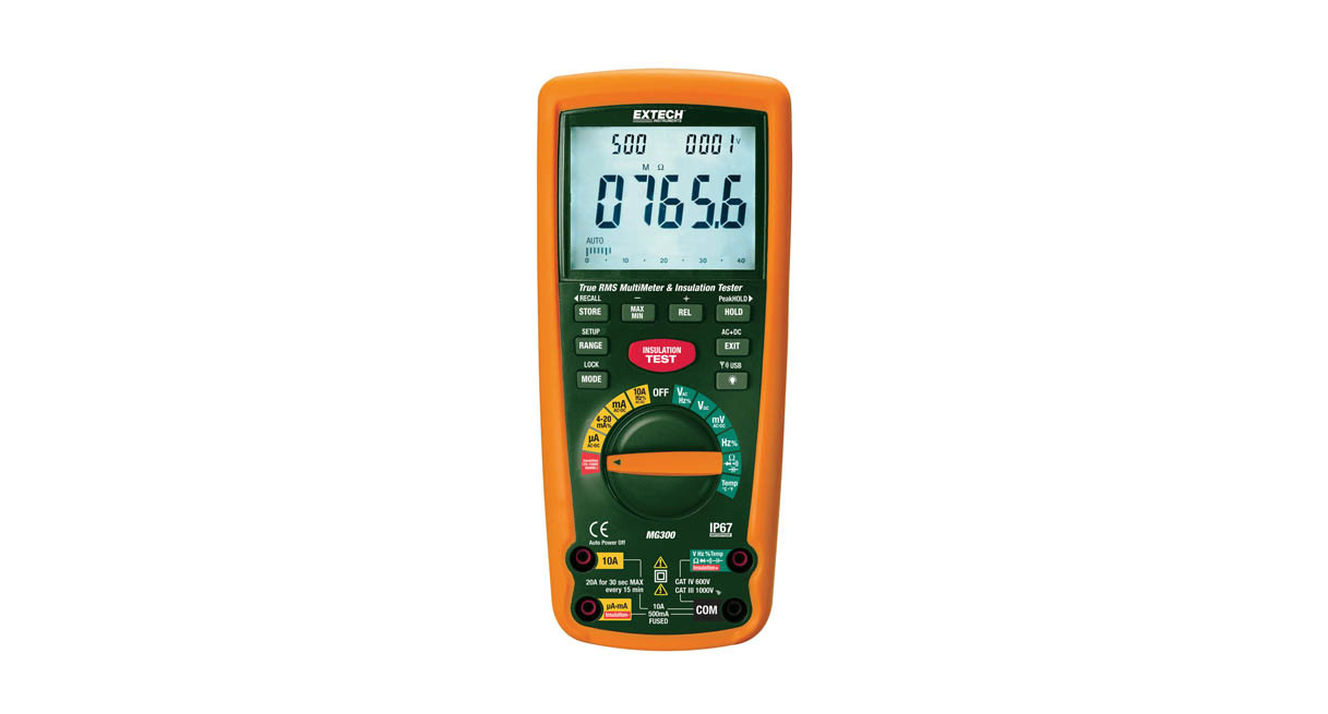 Extech MG300 CAT IV Insulation Tester/Multimeter Wireless PC | Human ...