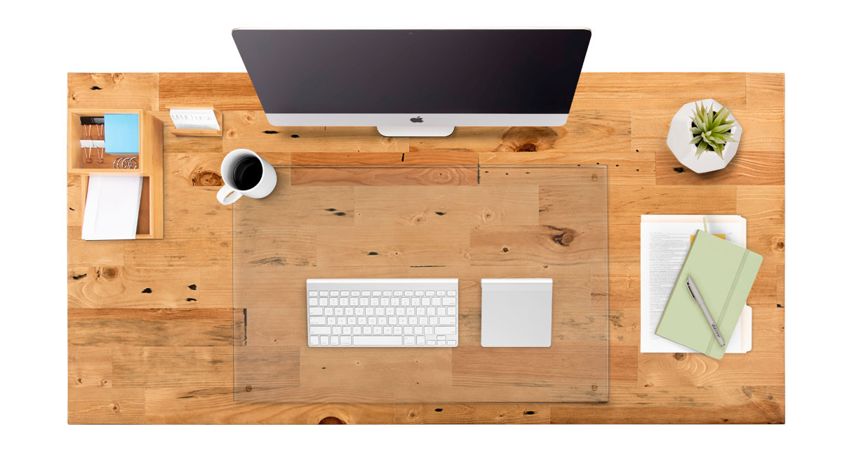 Glass Desk Blotter by UPLIFT Desk