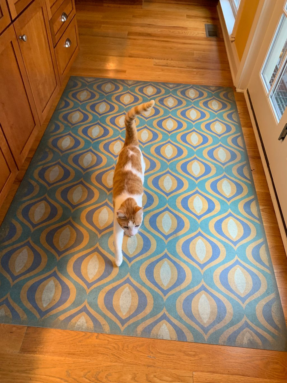 Vintage Vinyl Floor Cloth Pattern 15 Atlantis | Pura Vida Home and Gift