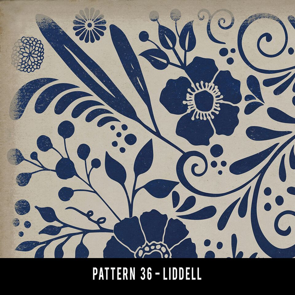 Vintage Vinyl Floor Cloth Pattern 36 Liddell | Pura Vida Home and Gift