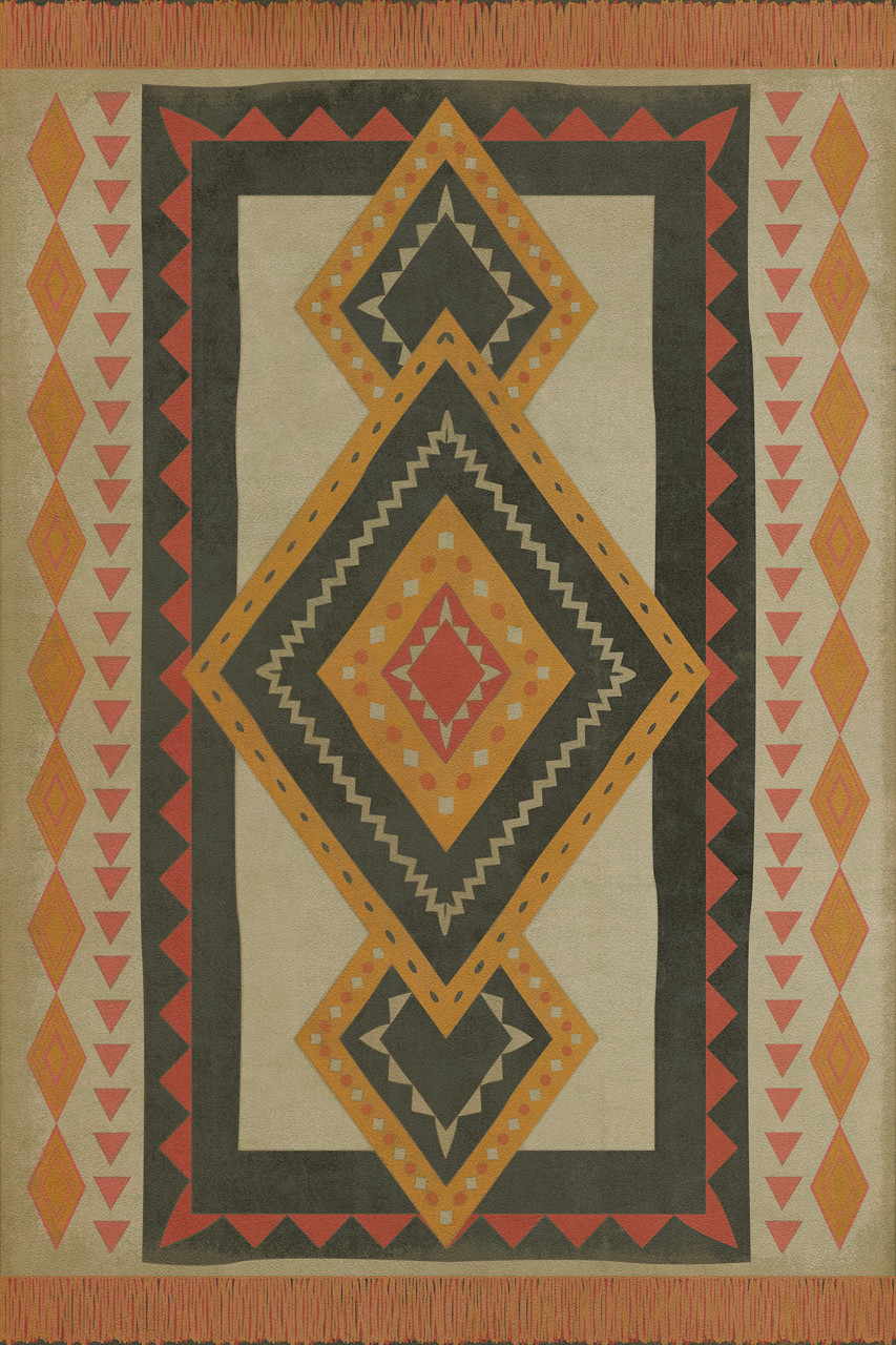 Spicher vinyl floor cloth mat pattern 61 bohemian | Pura Vida Home and ...