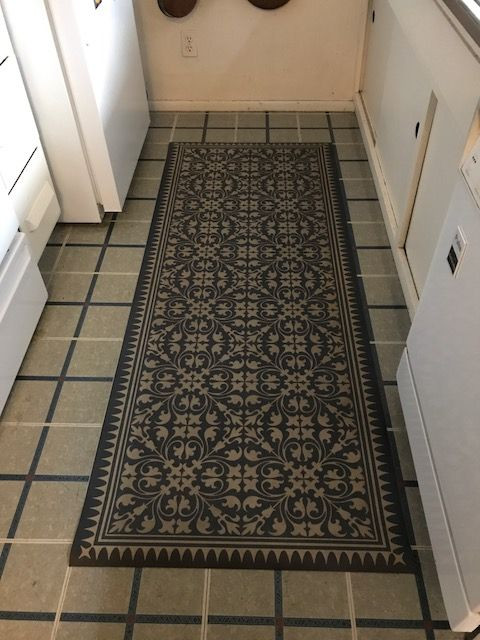 Vintage Vinyl Floor Cloth Pattern 21 Dinah | Pura Vida Home and Gift