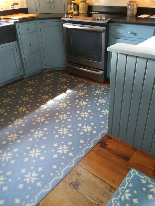 Vintage vinyl floor cloth Pattern 45 Nitritus | Pura Vida Home and Gift