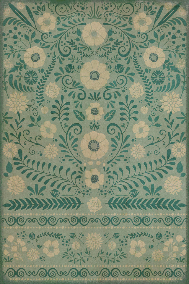 Spicher Vintage Vinyl Floor Cloth mat Pattern 36 Breathe | Pura Vida ...
