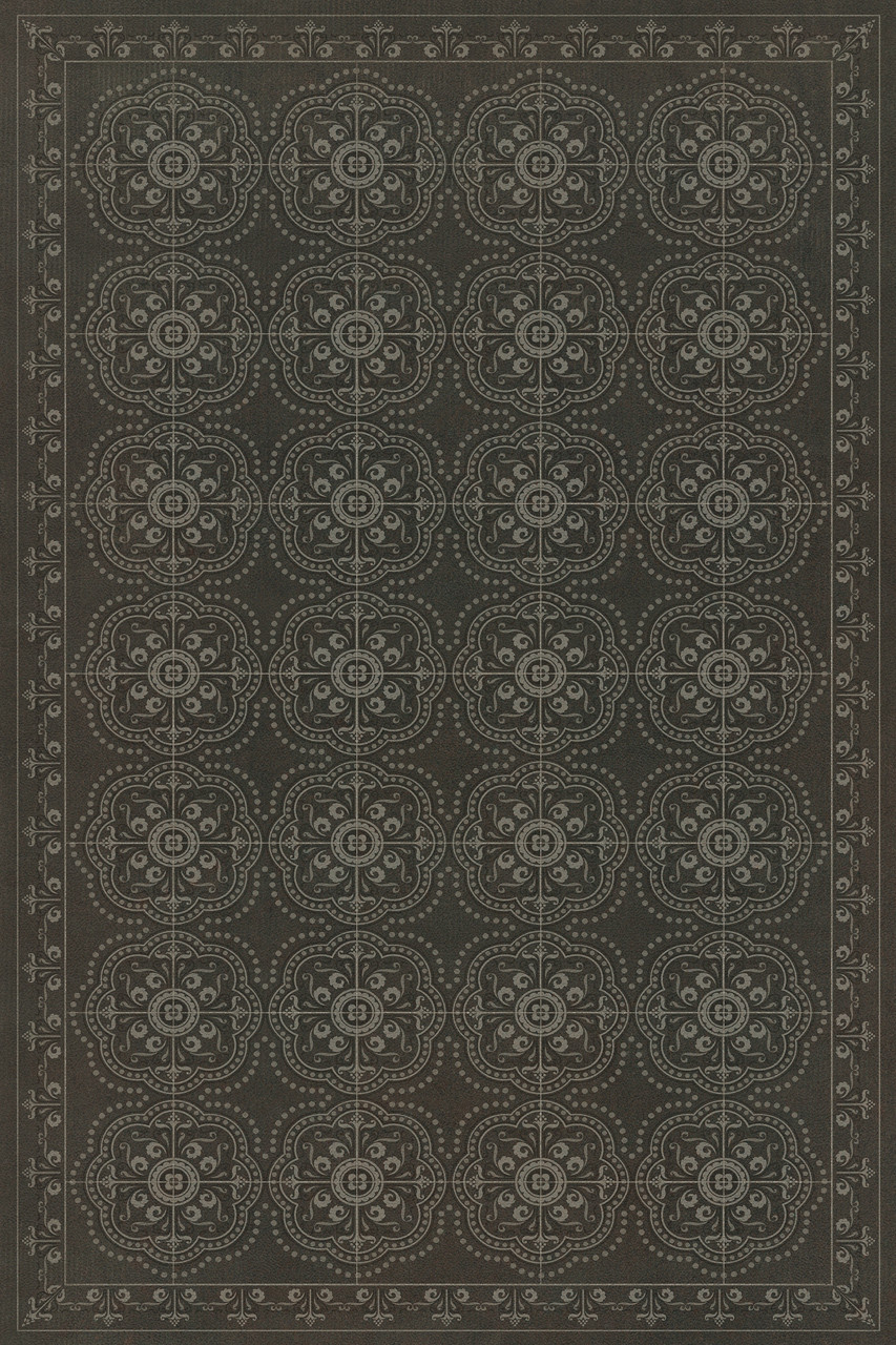 Spicher vinyl floor cloth pattern 28 dark and deep | Pura Vida Home and ...