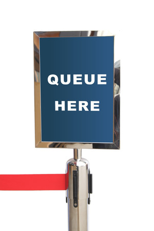 Retractable barriers A4 sign frames