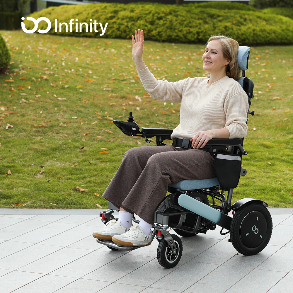 Infinity Electric Wheelchair – Reclining Blue | Foldable Power ...