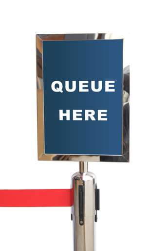 Retractable barriers A4 sign frames