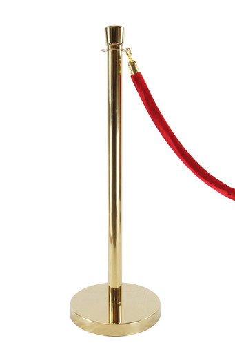 Gold Bollard and Rope Barrier for Sale