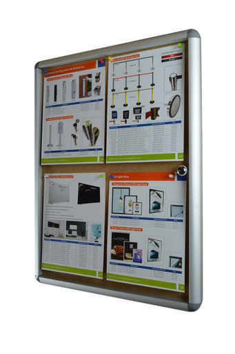Lockable Notice Board A4x4 Indoor