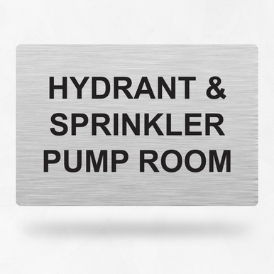 Door Plaque - Hydrant & Sprinkler Pump Room Sign