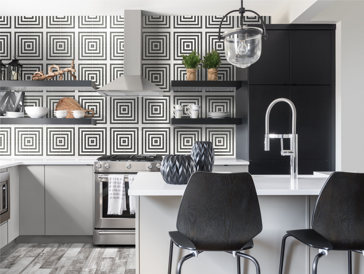 Form Monochrome Geo Deco 8x8 - Tiles Direct Store