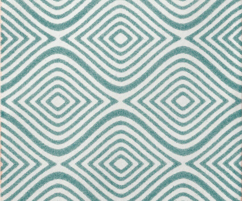 Key West Green and Wave Mix Deco 8x8 - Tiles Direct Store