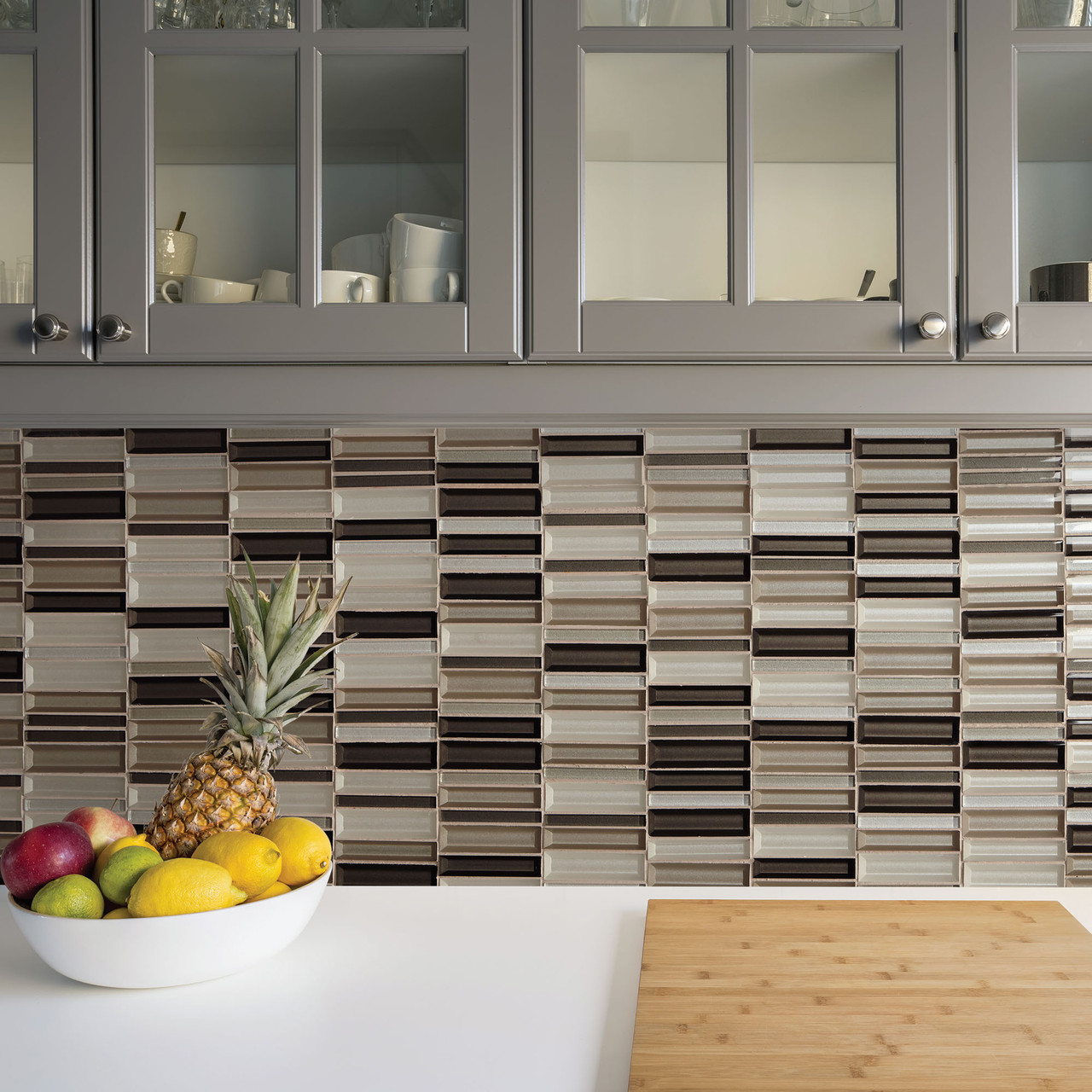 Cascading Waters Earth Tide Glass Random Straight Stacked Mosaic ...