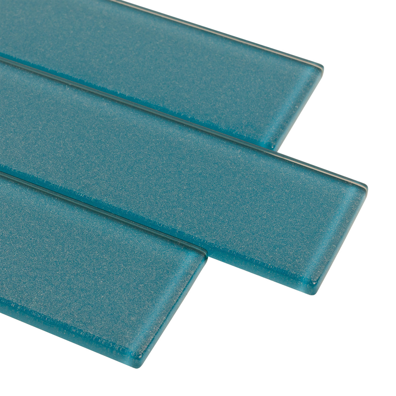 Oceanique Ocean Sea Sparkle Teal Glossy 2x12 - Tiles Direct Store