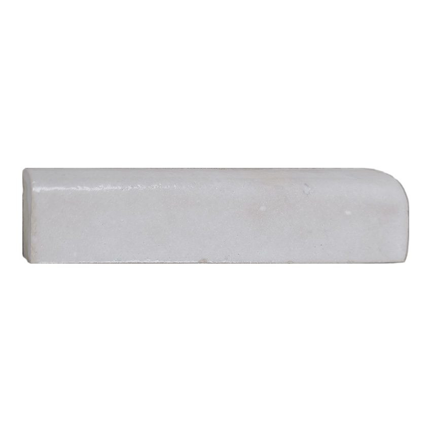 Zin Atlas Snow Glossy Ceramic Petite Bullnose 1x4 - Tiles Direct Store