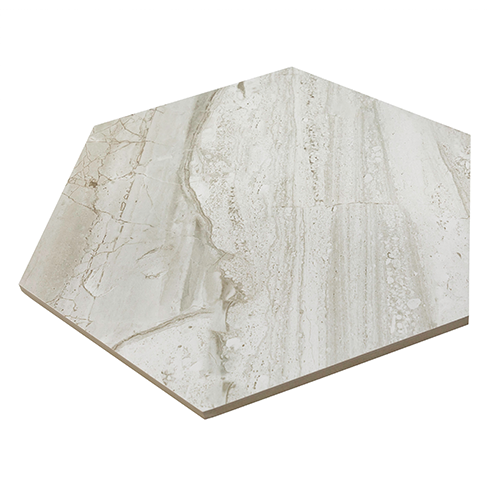 Marble Ridge Ashen Silk Polished 11" Hexagon - Tiles Direct Store