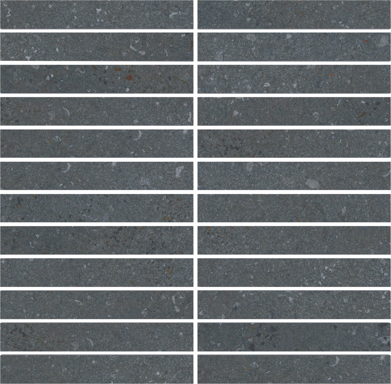 Lab Coal Matte Natural Stripe 1X6 Mosaic (10 PCS) - Tiles Direct Store