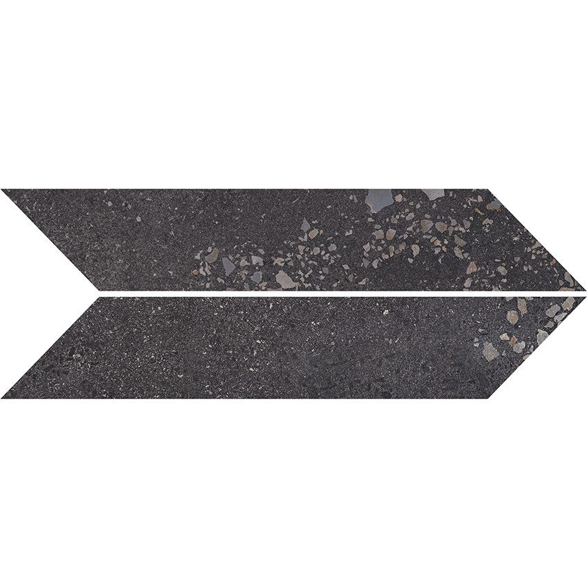 Lab Coal Matte Natural 2.5x15 Chevron (20 PCS) - Tiles Direct Store