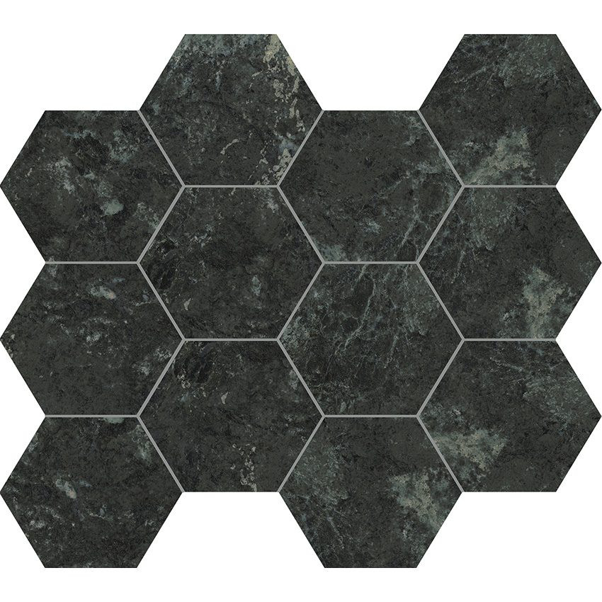 Marmorea Verde Matte 12X13 Hexagon Mosaic Sheet - Tiles Direct Store