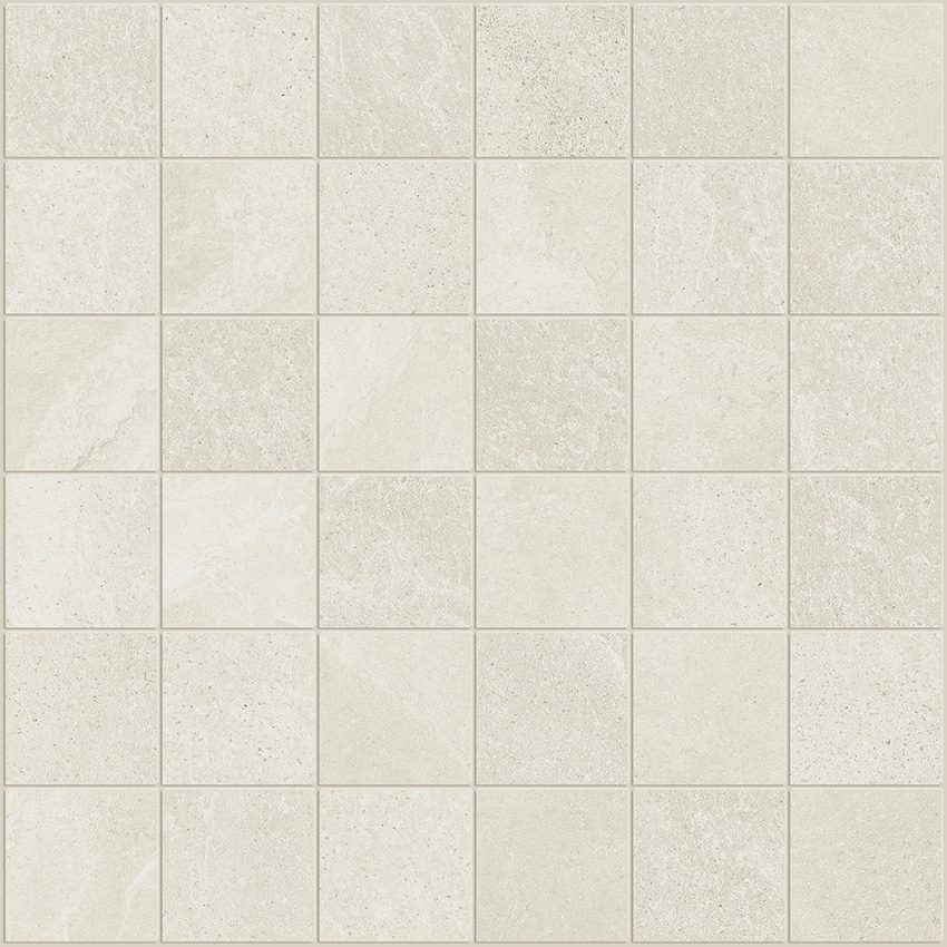 Azuma Rock White Matte 2X2 Mosaic - Tiles Direct Store