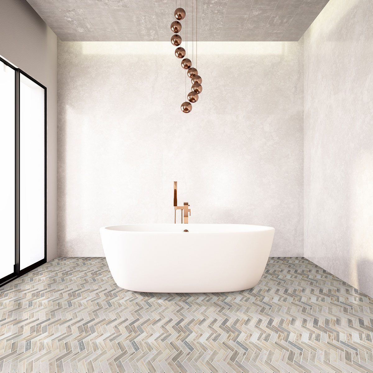 Angora Herringbone Mosaic - Tiles Direct Store