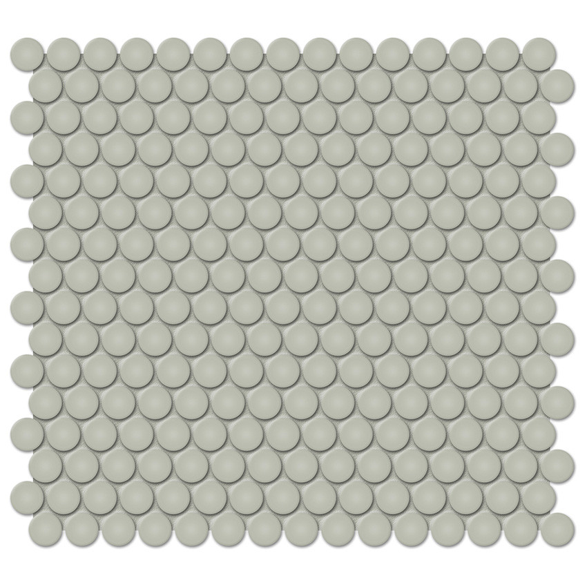 Soho Soft Sage Matte Glazed Porcelain Penny Round Mosaic 3/4" - Tiles ...