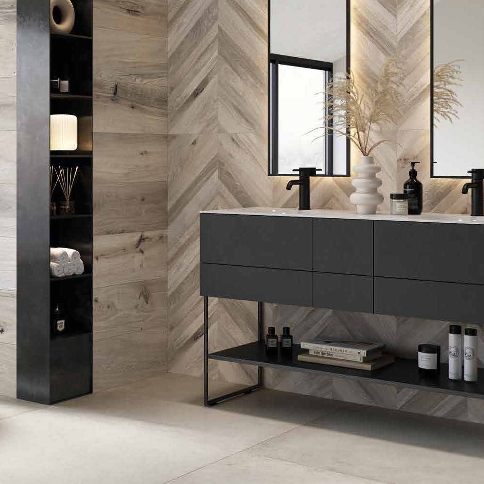 Timeless Ivory Matte Chevron 24x48 - Tiles Direct Store