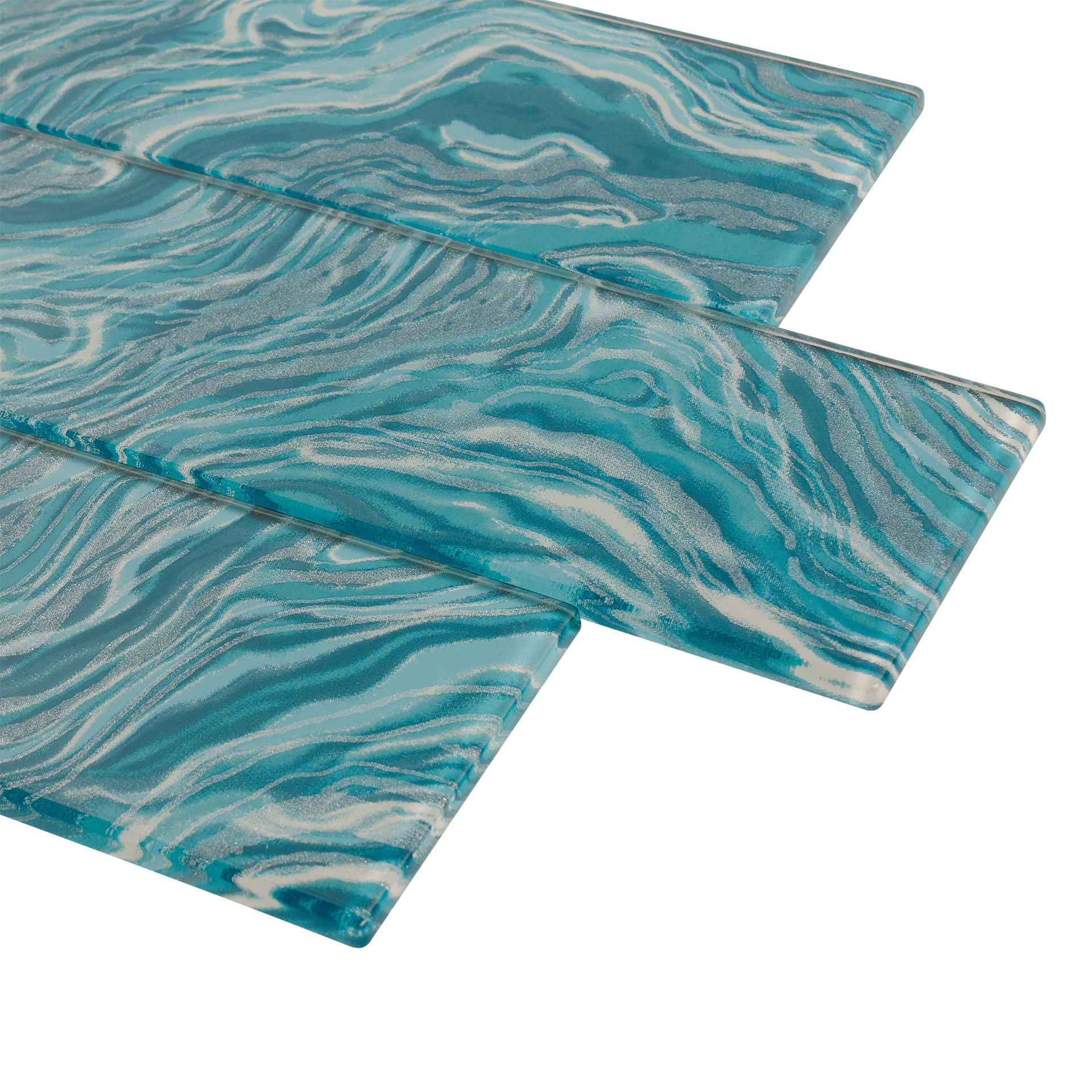 Oceanique High Tide Teal Glossy 3x12 - Tiles Direct Store