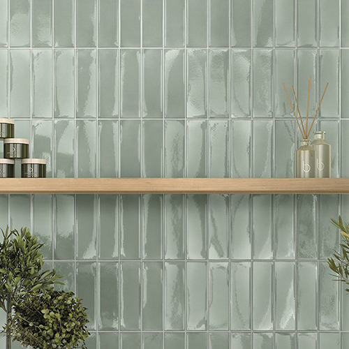 Vivant Vert Glossy Pressed 3X10 - Tiles Direct Store