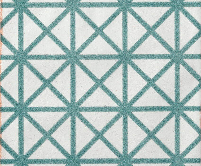 Key West Green and Wave Mix Deco 8x8 - Tiles Direct Store