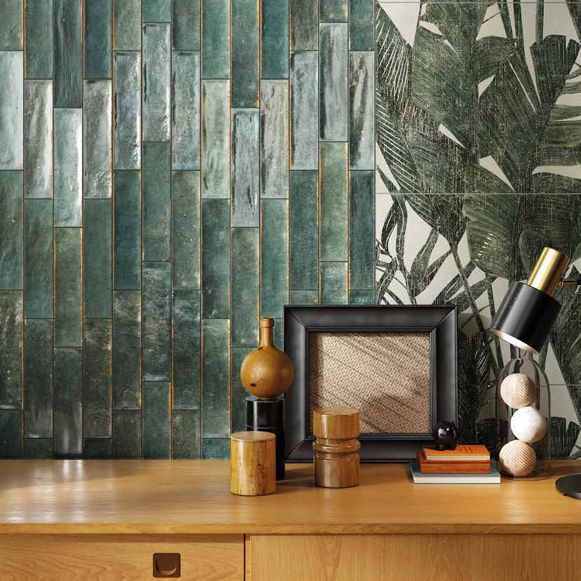 Soho Emerald Glazed Porcelain Brick 2x10 - Tiles Direct Store