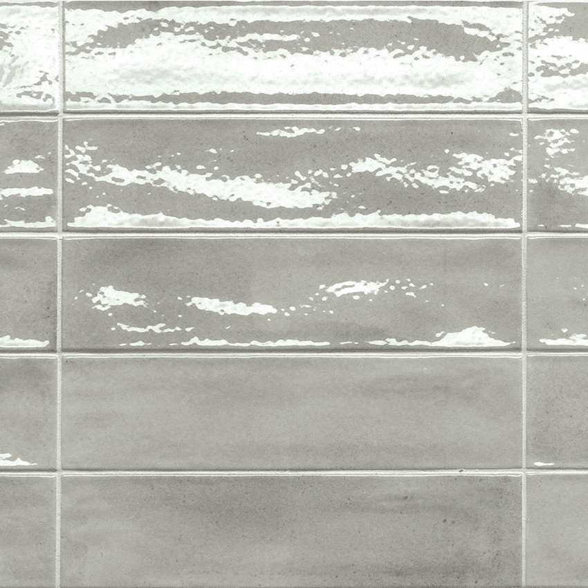 Multiforme Argento Glossy Porcelain Brick 3x12 - Tiles Direct Store