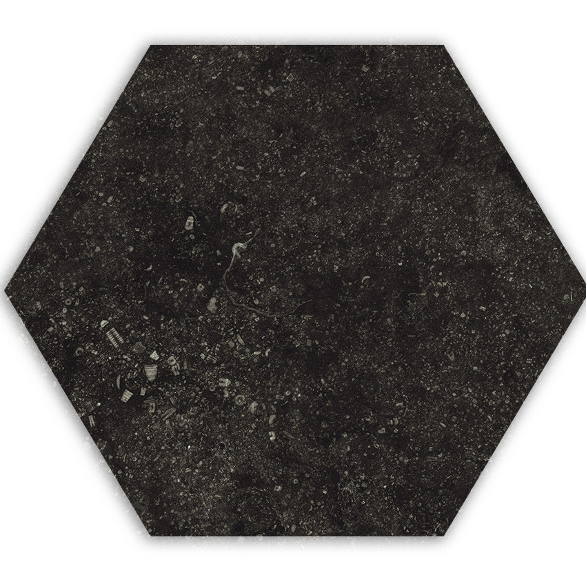 Concert Black Matte Porcelain Hexagon 6x7 - Tiles Direct Store