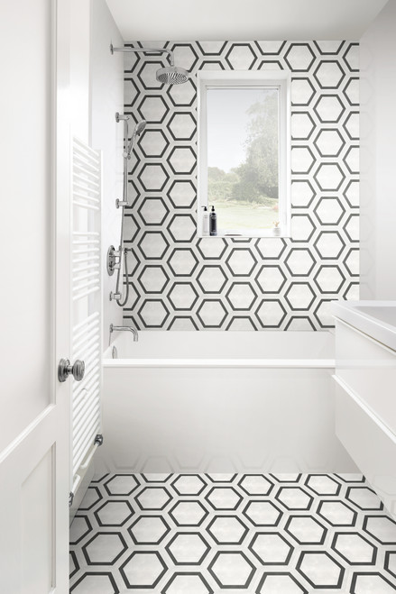 Form Ivory Hexagon Frame 7x8 - Tiles Direct Store