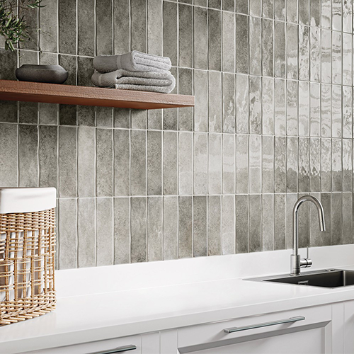 Highland Lake Olive Glossy Pressed 3x10 - Tiles Direct Store