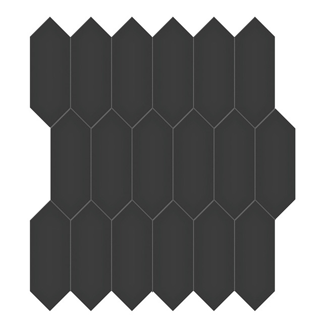 Soho Retro Black Matte Glazed Porcelain Picket Mosaic 2X5 - Tiles ...