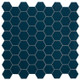 Hexa Deep Navy Hexagon Matte Mosaic - Tiles Direct Store