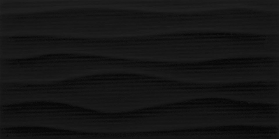 Multitude Domino Black Wave Satin Ceramic 12x24 - Tiles Direct Store