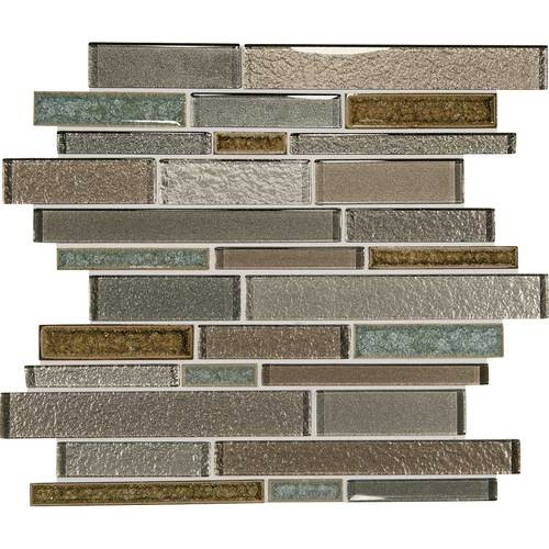 Crystal Shores Sapphire Lagoon Glass Random Linear Mosaic - Tiles ...