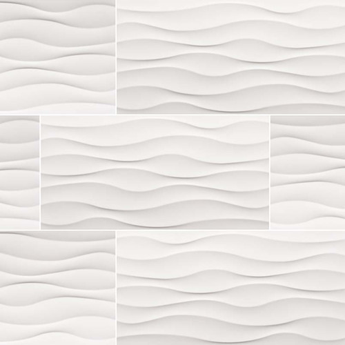 Dymo Wavy White 12x24 Glossy - Tiles Direct Store