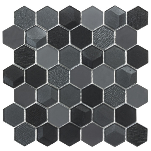 Monet Magic Smokey Mosaic 2" Hex - Tiles Direct Store